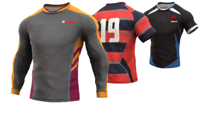 Custom Rugby Union Uniforms and Clothing - 2Reds