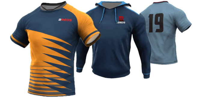 Custom Rugby League Uniforms and Clothing - 2Reds