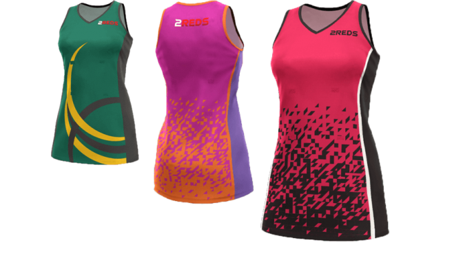 Custom Netball Uniforms and Clothing - 2Reds
