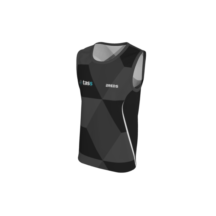 All Apparel 5 Deep Crew Neck Singlet. (x 10) - 2Reds