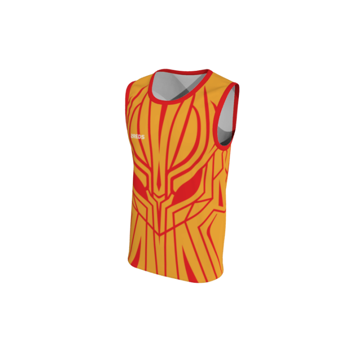 All Apparel 6 Deep Crew Neck Singlet. (x 10) - 2Reds