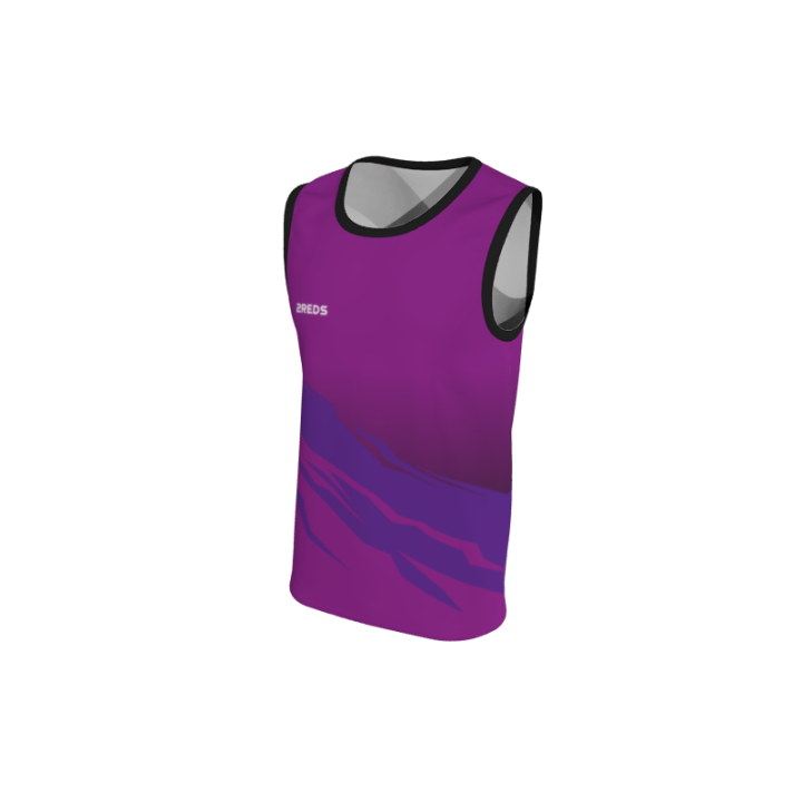 All Apparel 3 Deep Crew Neck Singlet. (x 10) - 2Reds